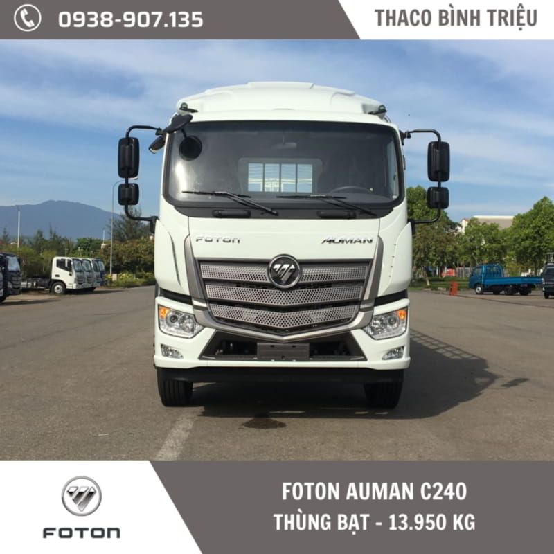 Xe tải 3 chân | Thaco Foton Auman C240 | Thùng mui bạt – THACO Bình Triệu