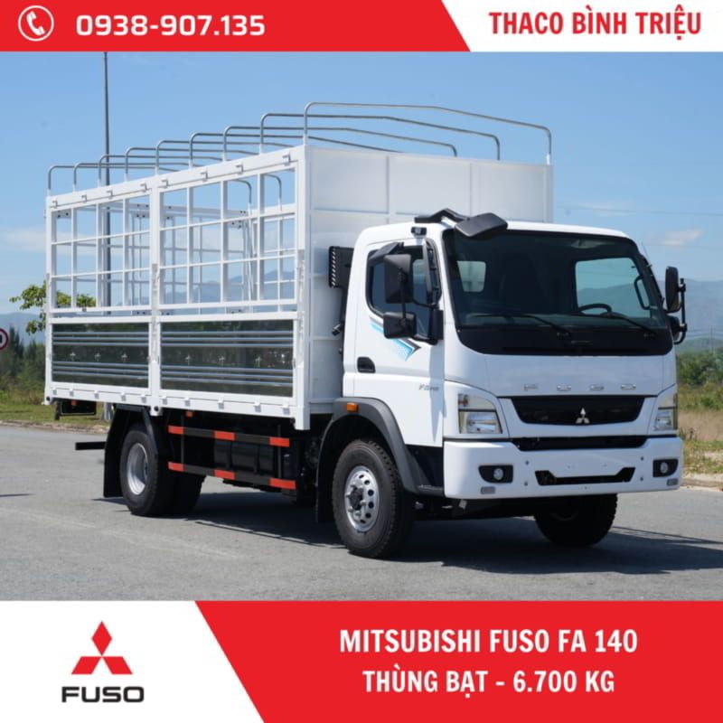 Xe tải Mitsubishi 6 tấn | Fuso FA 140 | Thùng mui bạt – THACO Bình Triệu