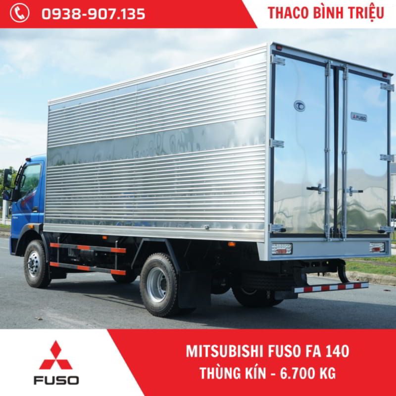 Xe tải Mitsubishi 6 tấn | Fuso FA 140 | Thùng kín – THACO Bình Triệu