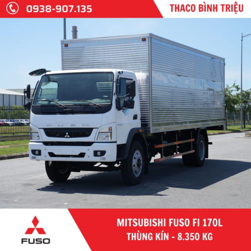 Xe tải Fuso 8 tấn | Fuso FI 170L | Thùng kín – THACO Bình Triệu