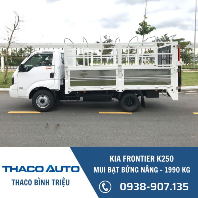 Xe tải KIA Frontier K250 | Thùng mui bạt bửng nâng 1 | 1.99 tấn – THACO Bình Triệu