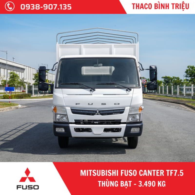 Xe tải Mitsubishi 3.5 tấn | Fuso Canter TF7.5 | Thùng mui bạt – THACO ...