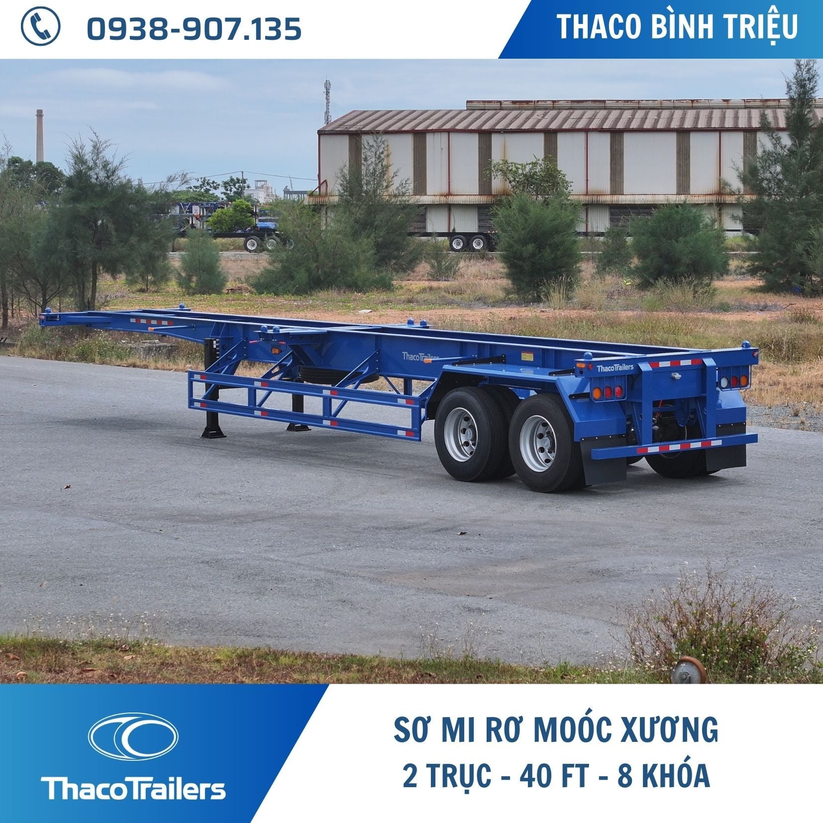 XE SƠ MI RƠ MOÓC THACO CHỞ CONTAINER 40 FEET | 2 TRỤC | 8 KHÓA – THACO ...