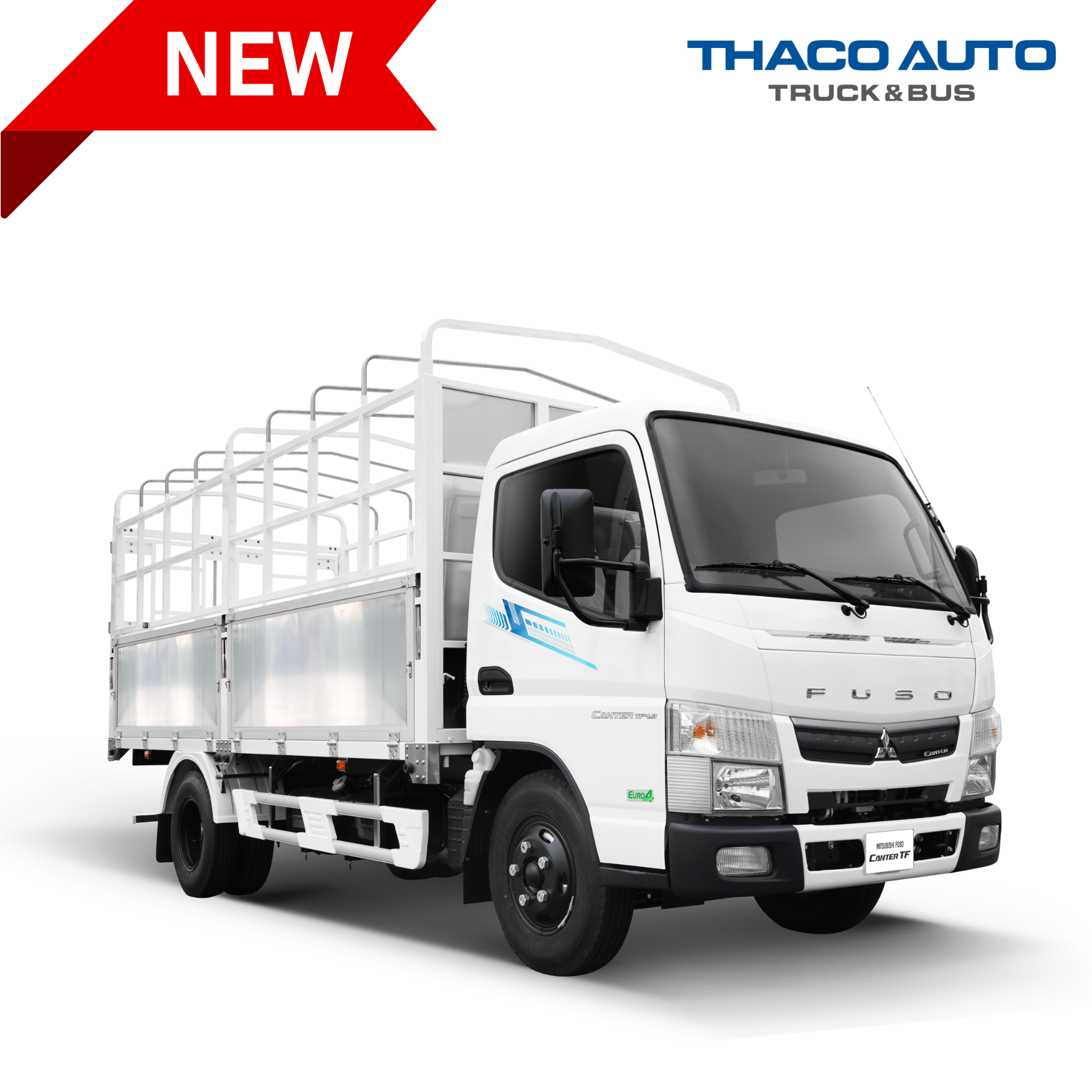 Xe tải Mitsubishi 3.5 tấn | Fuso Canter TF7.5 | Thùng mui bạt – THACO ...