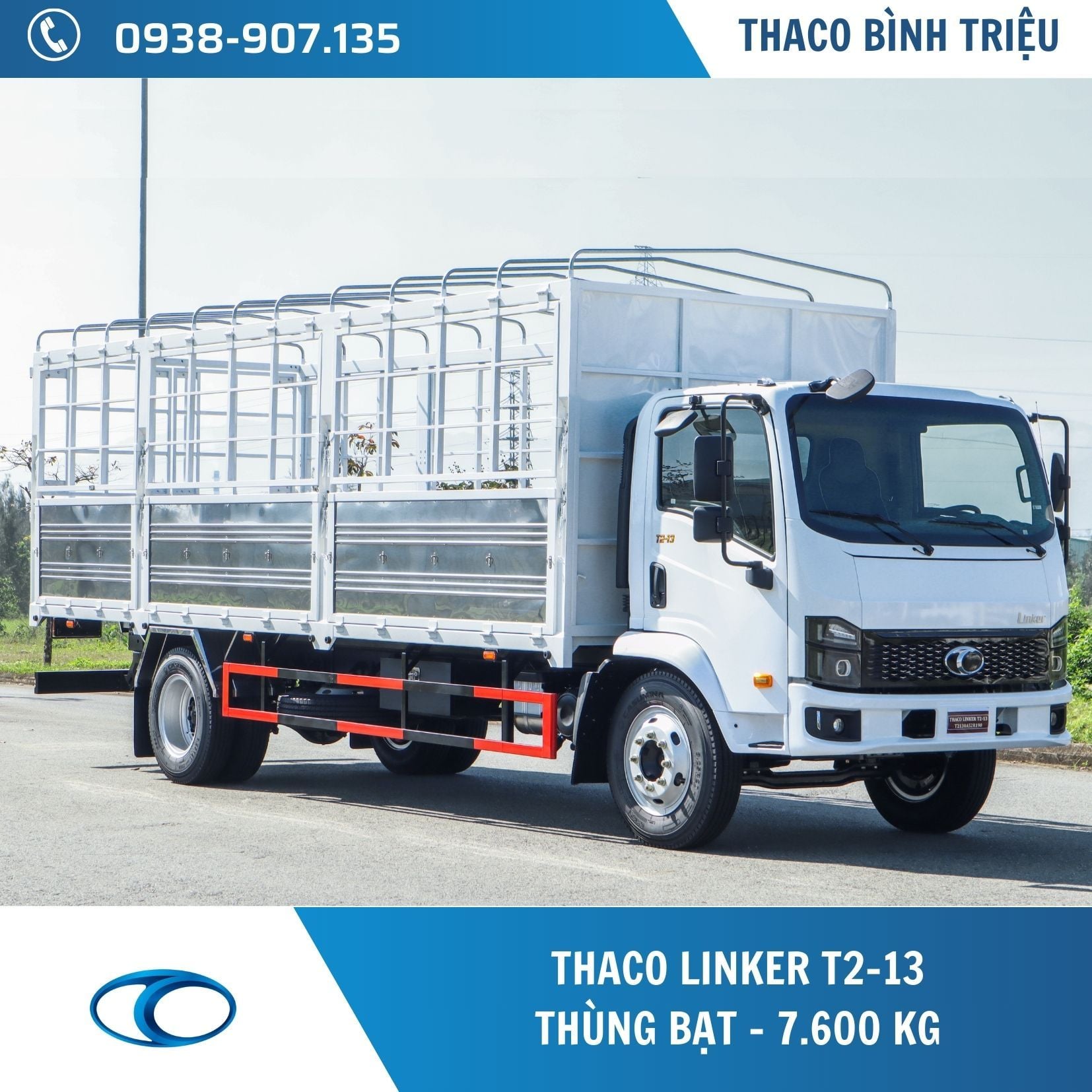 Xe tải Thaco 7 tấn | Linker T2-13 | Thùng bạt 6,9 m – THACO Bình Triệu