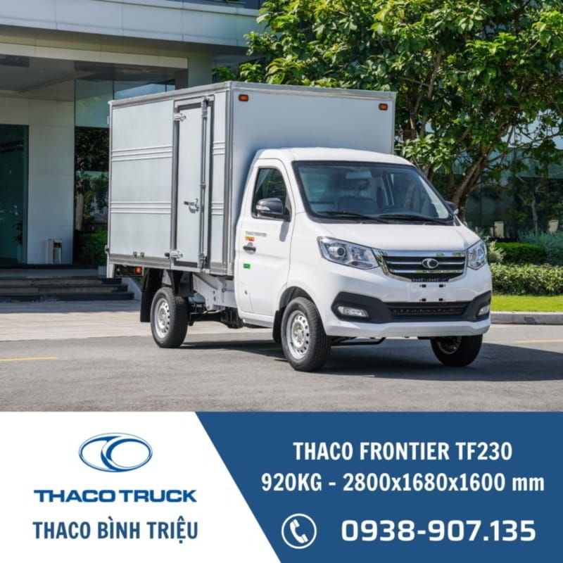 Xe tải THACO Frontier TF230 | Thùng kín | Xe tải 920 kg – THACO Bình Triệu