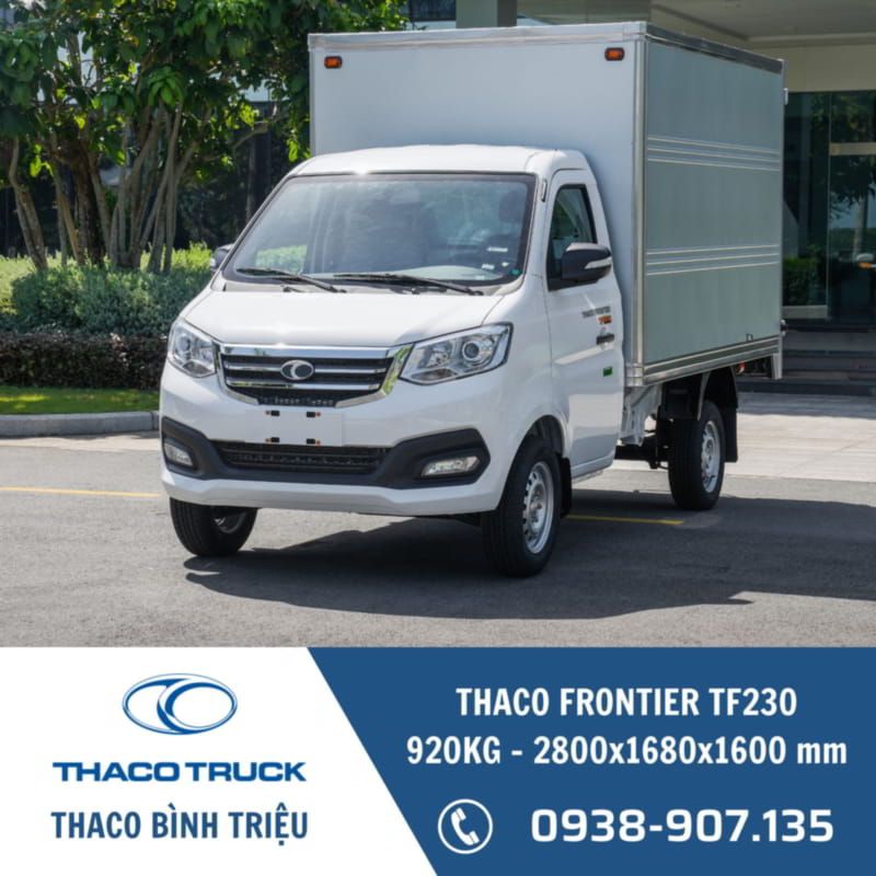 Xe tải THACO Frontier TF230 | Thùng kín | Xe tải 920 kg – THACO Bình Triệu