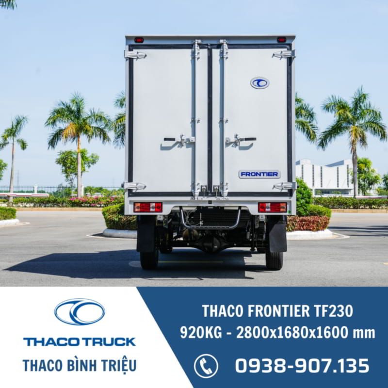 Xe tải THACO Frontier TF230 | Thùng kín | Xe tải 920 kg – THACO Bình Triệu
