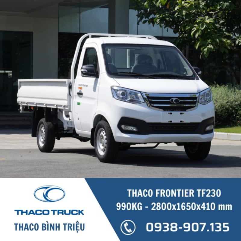 Xe tải THACO Frontier TF230 | Thùng lửng | Xe tải 990 kg – THACO Bình Triệu
