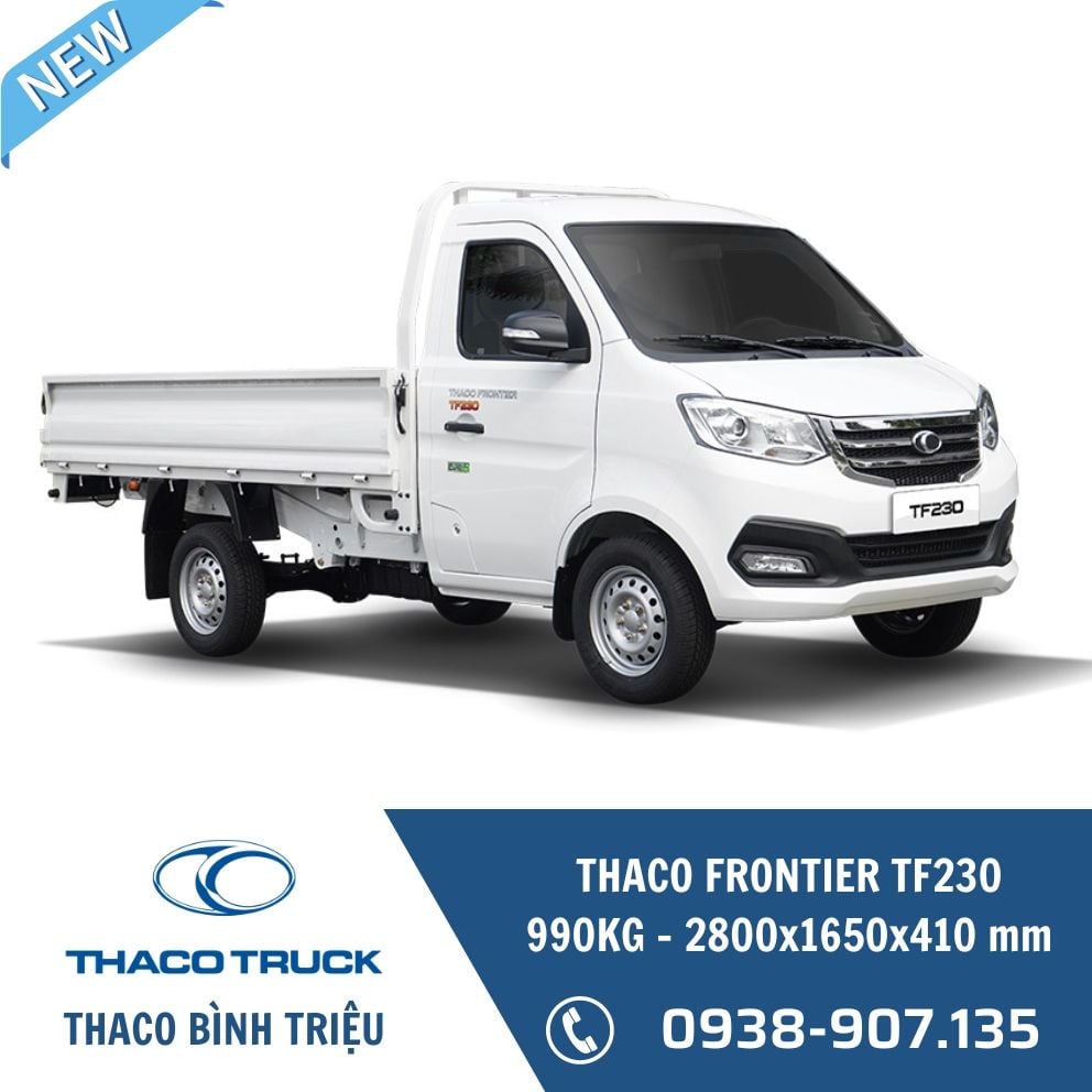 Xe tải THACO Frontier TF230 | Thùng lửng | Xe tải 990 kg – THACO Bình Triệu