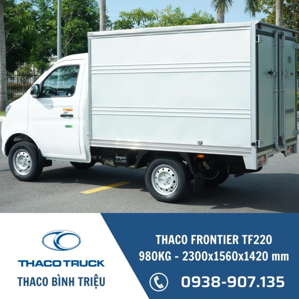 Xe tải THACO Frontier TF220 | Thùng kín | Xe tải 980 kg – THACO Bình Triệu