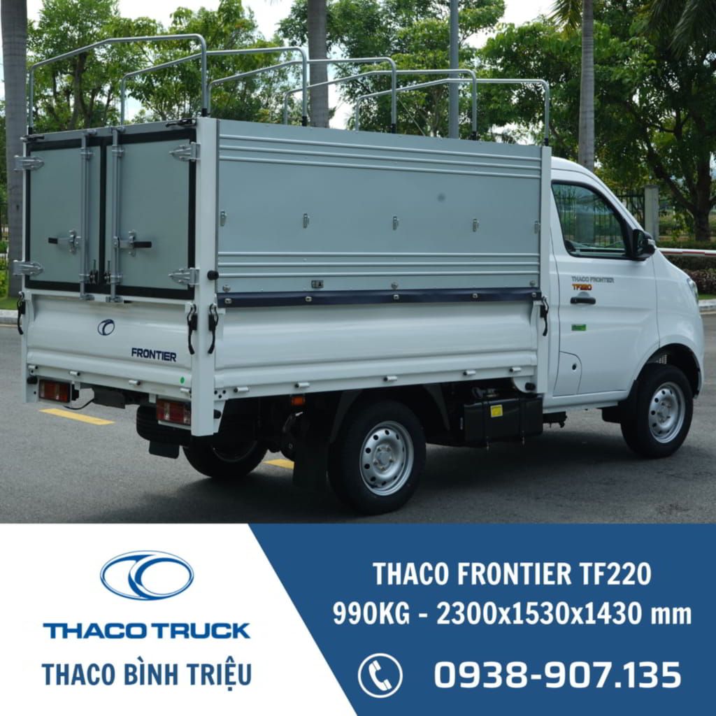 Xe tải THACO Frontier TF220 | Thùng mui bạt | Xe tải 990 kg – THACO ...
