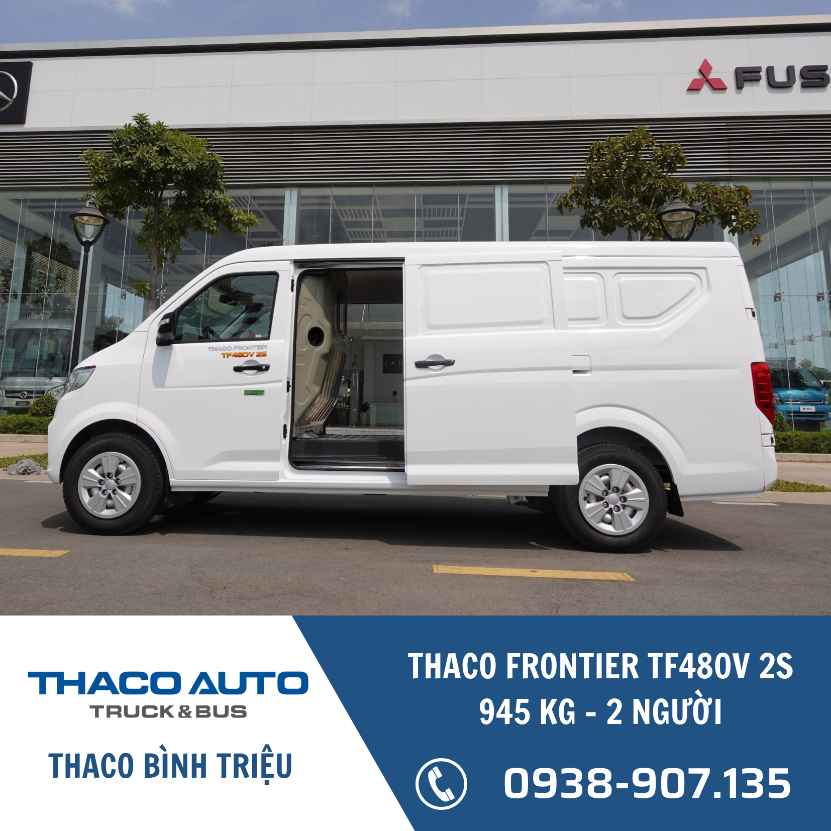 Xe tải Van Thaco Frontier TF480 V 2S | Xe van 2 chỗ | Không bị cấm tải ...