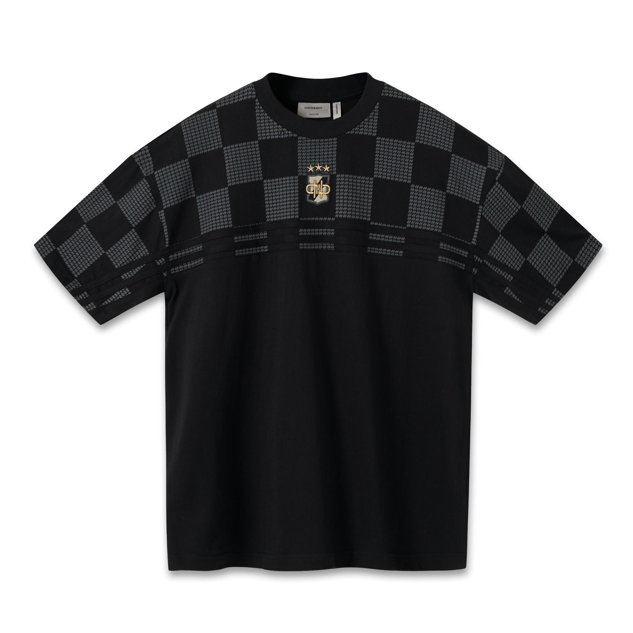 Áo Thun Nam Họa Tiết Pattern N & Embroidered Emblem Form Oversized