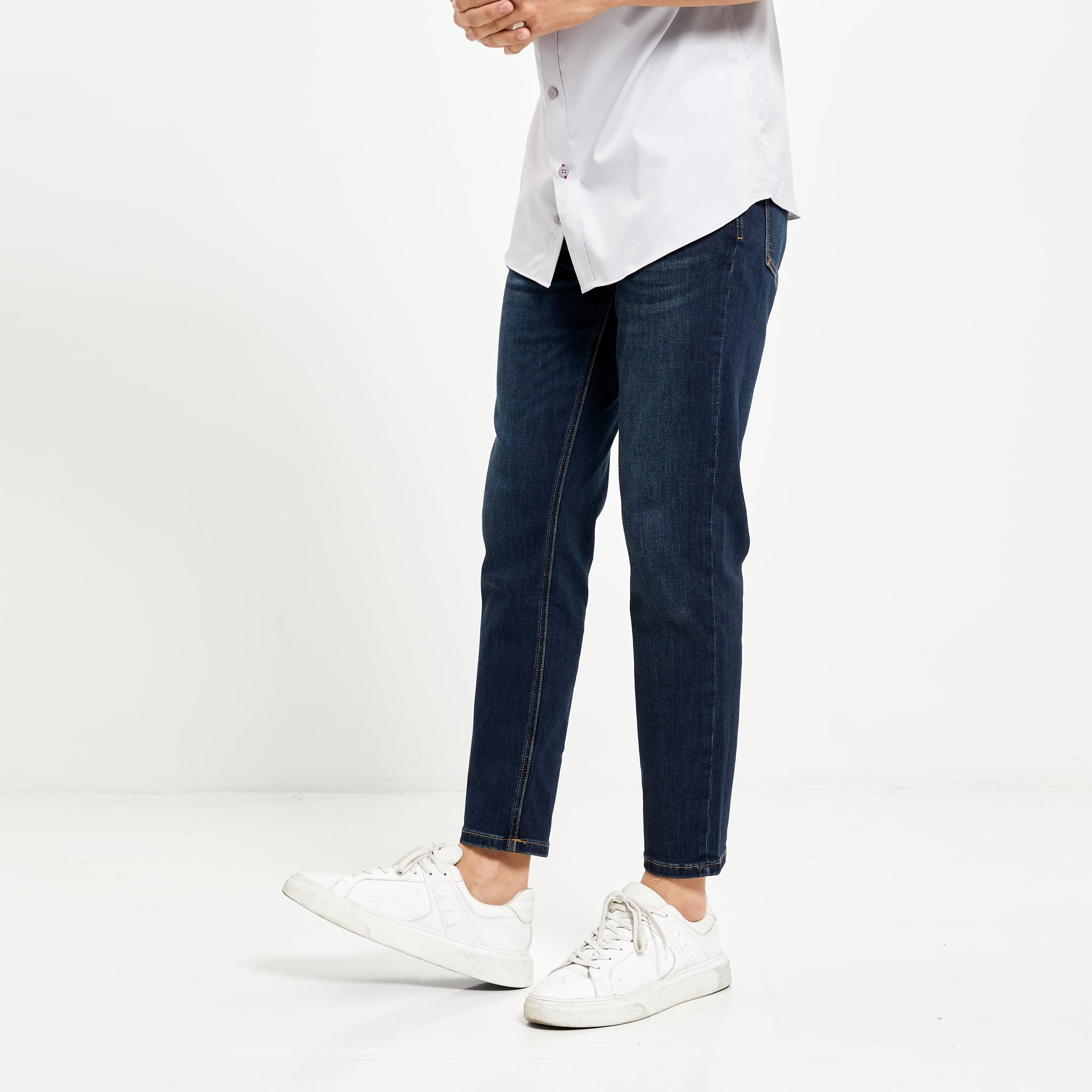 Quần Smart Jean Nam Siêu Co Dãn Xanh Đậm Form Smart Fit