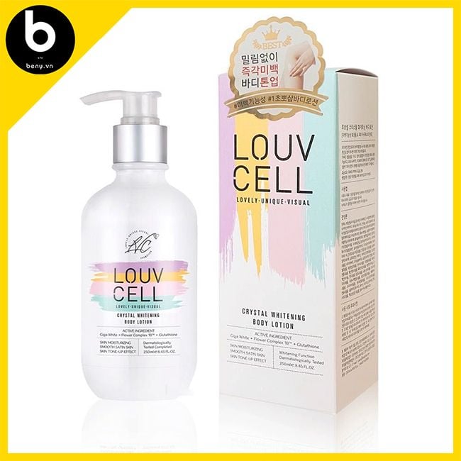 Dưỡng Thể Trắng Da Louv Cell Crystal Whitening Body Lotion – Beny Cosmetics