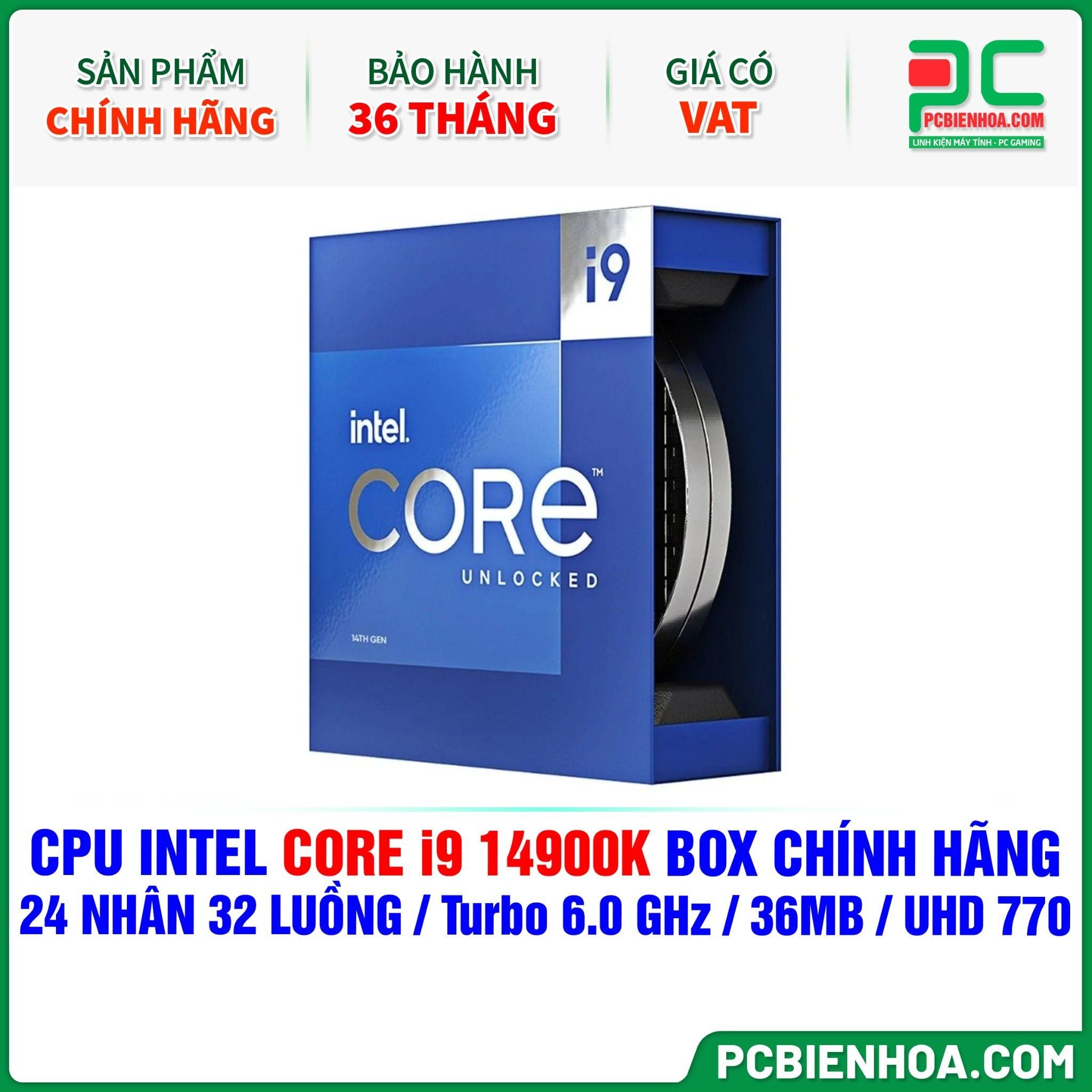 CPU Intel Core i9 14900K CHÍNH HÃNG ( 24 NHÂN 32 LUỒNG 6.0GHz UHD 770 ...