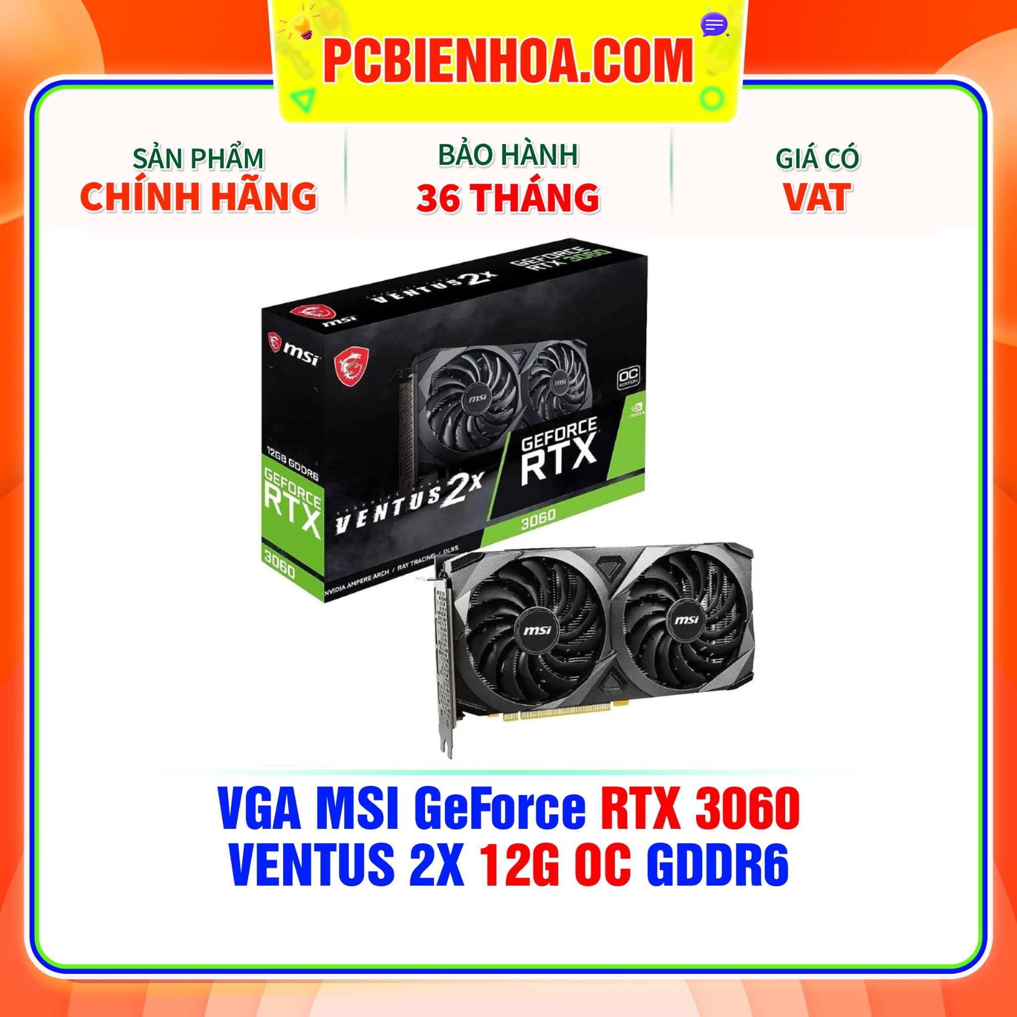 VGA MSI GeForce RTX 3060 VENTUS 2X 12G OC Chính Hãng Giá Tốt Mới 100% ...