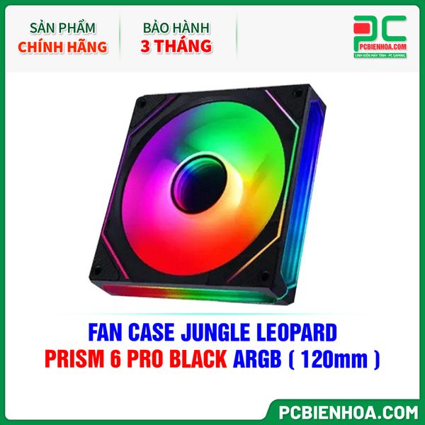 FAN CASE JUNGLE LEOPARD PRISM 6 PRO BLACK ARGB ( 120mm ) – PCBIENHOA