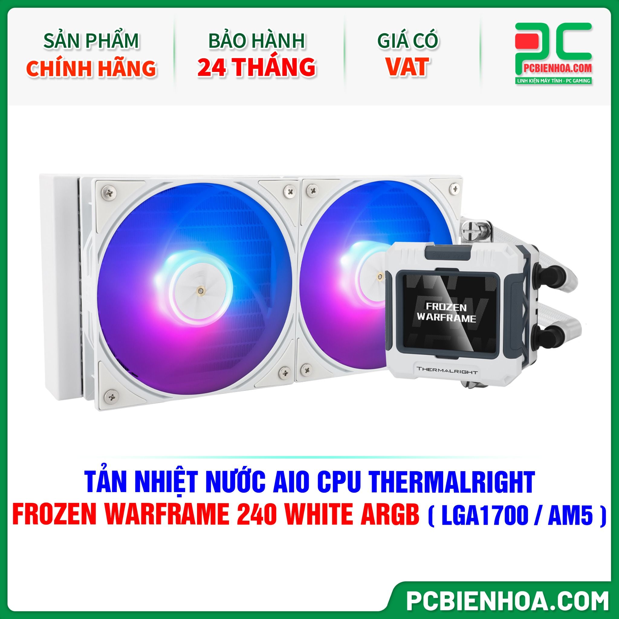 TẢN NHIỆT NƯỚC AIO THERMALRIGHT FROZEN WARFRAME 240 WHITE ARGB – PCBIENHOA