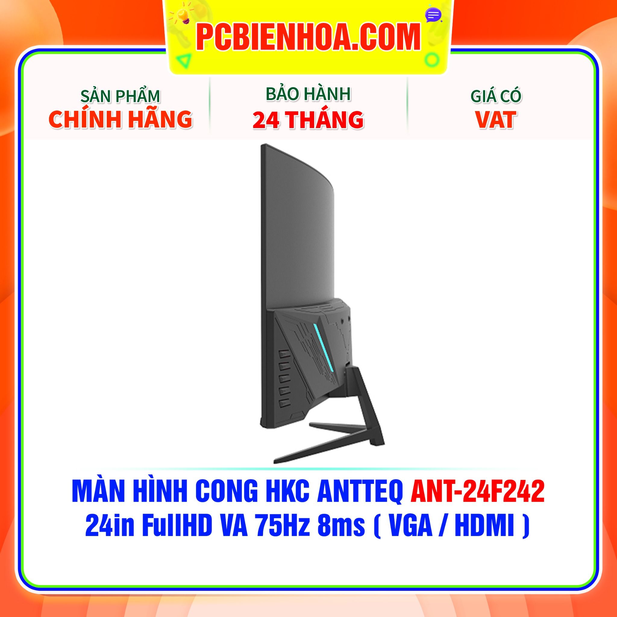 MÀN HÌNH CONG HKC ANTTEQ ANT-24F242 24in FullHD VA 75Hz ( VGA / HDMI ...