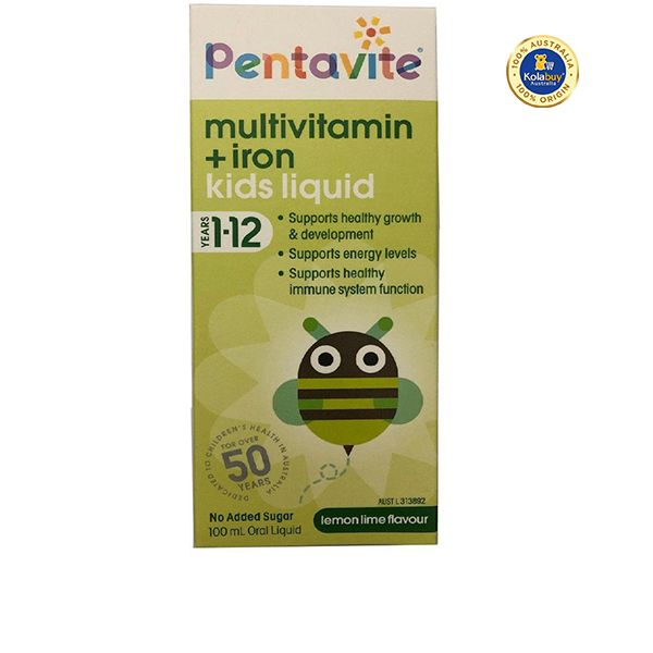 Vitamin tổng hợp Pentavite Oral Liquid Multivitamins with Iron 100ml ...