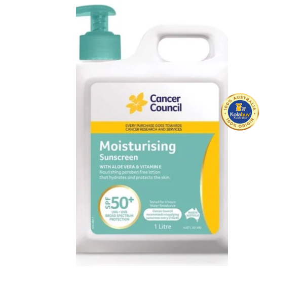 Kem chống nắng Cancer Council SPF 50+ Moisturising 1 lít – Kolabuy ...