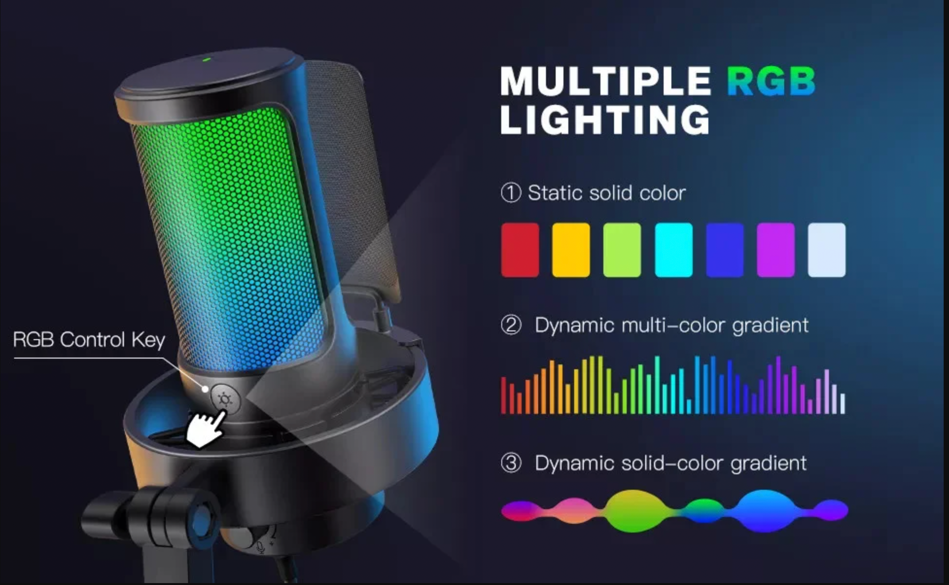 Fifine A8 - Micro thu âm tích hợp đèn RGB – Ecom Studio