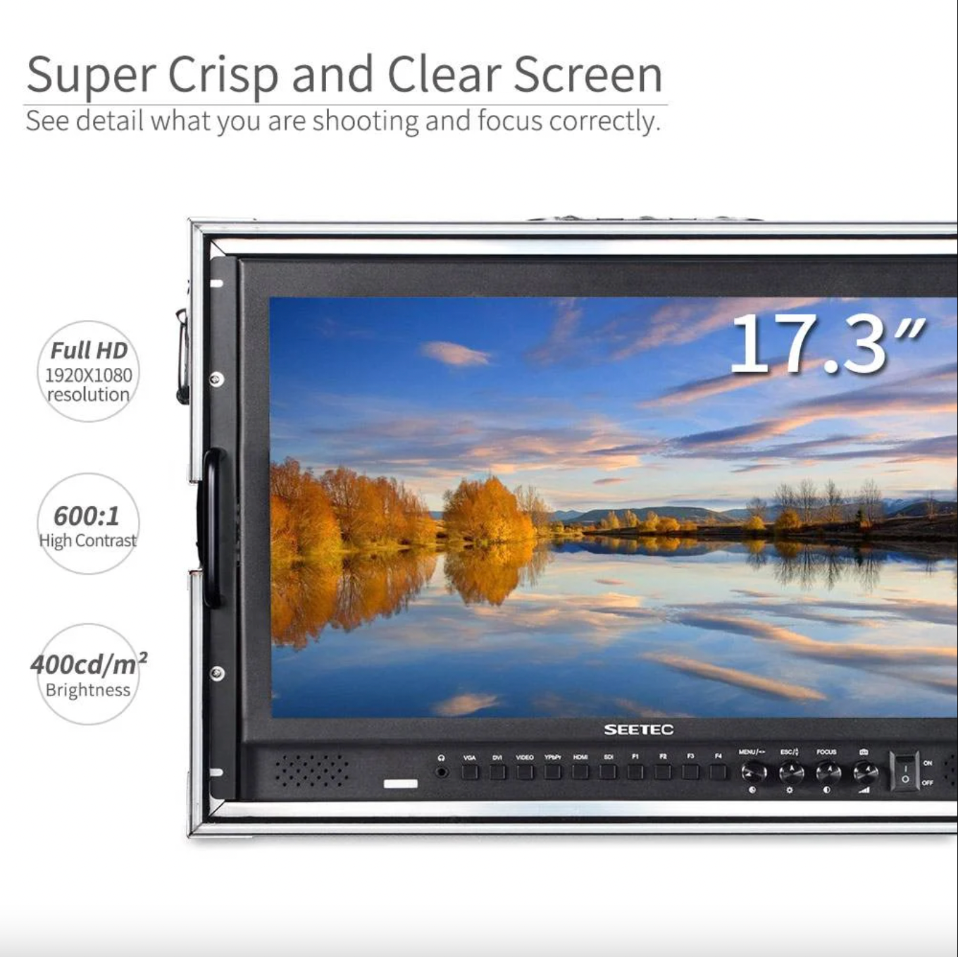 Feelworld SEETEC P173-9HSD-CO 17.3" 4K Carry-on Broadcast Monitor ...