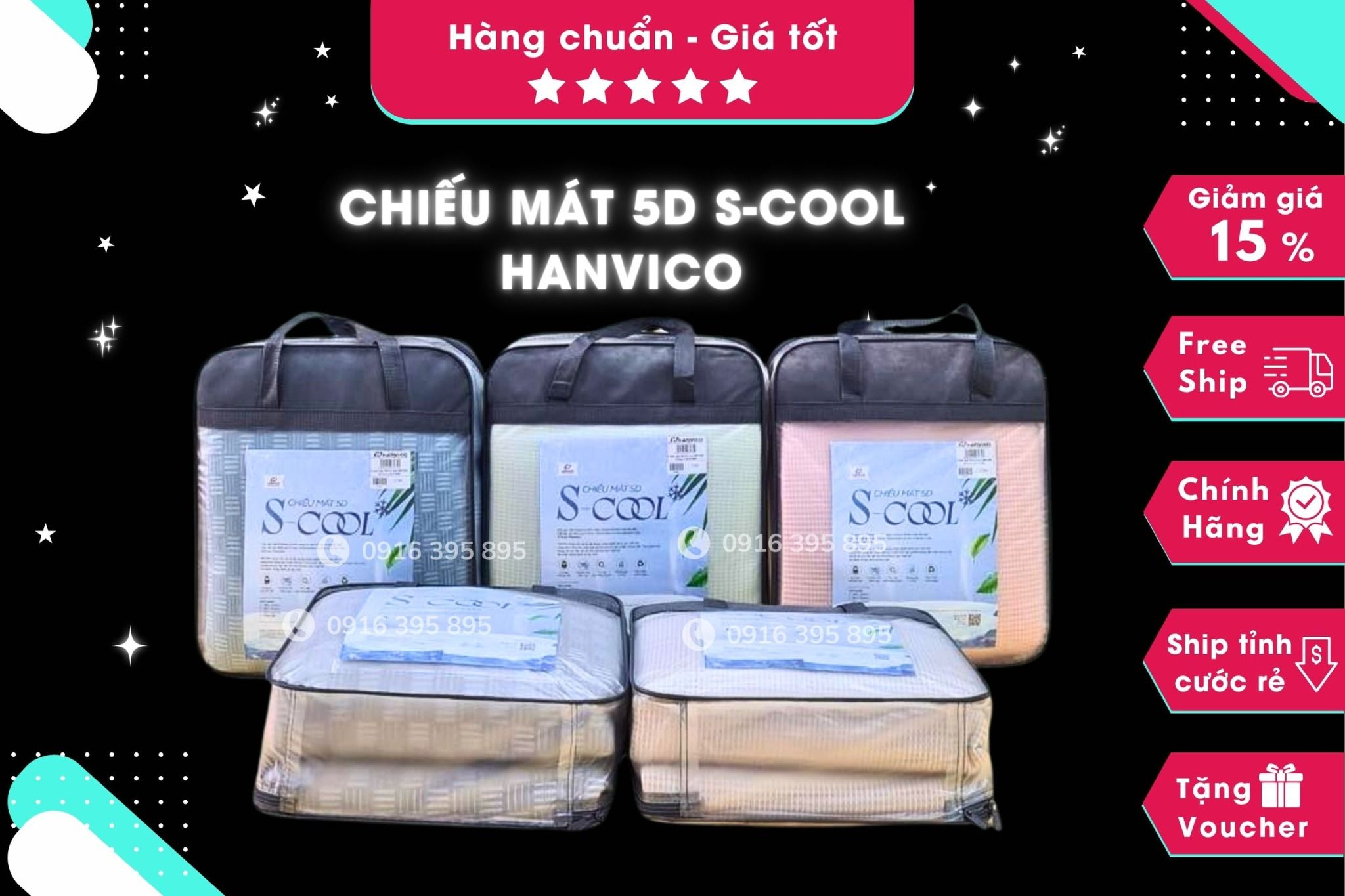 [Khuyến mại] Chiếu mát 5D S-Cool Hanvico chính hãng giá tốt nhất – Đệm Chính Hãng