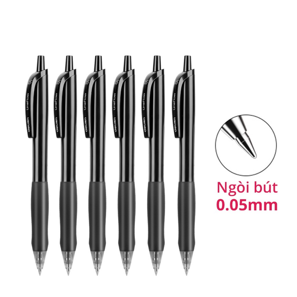 [MUA 10 TẶNG BÚT CHÌ] Bút Gel Deli S60-6 ngòi 0.5mm - Mực đen – THẾ ...
