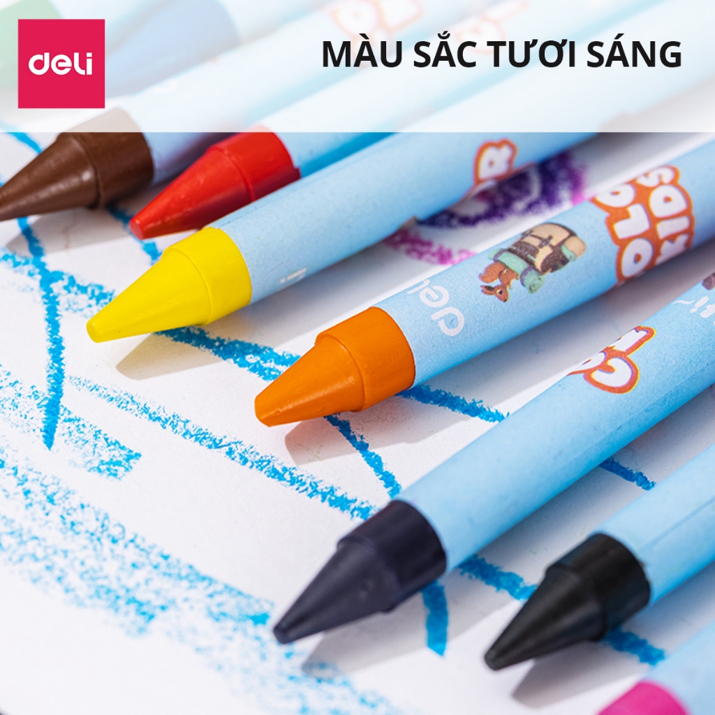 Bút sáp màu 16 màu Deli EC225-16 - Color Kids – THẾ GIỚI VĂN PHÒNG PHẨM ...