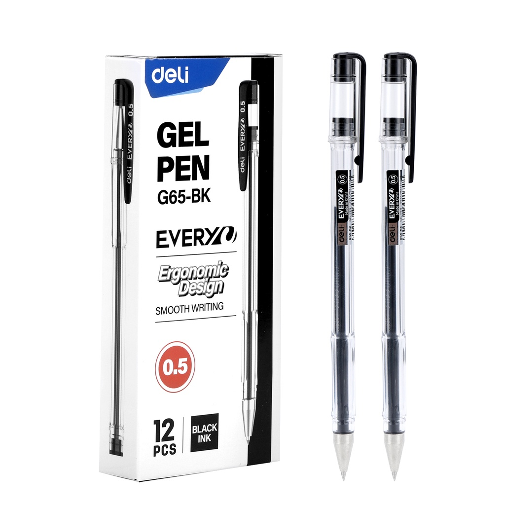 Bút gel Deli EG65-BL ngòi 0.5mm - Mực xanh, thiết kế đậy nắp, mực ra đ – THẾ GIỚI VĂN PHÒNG PHẨM ...