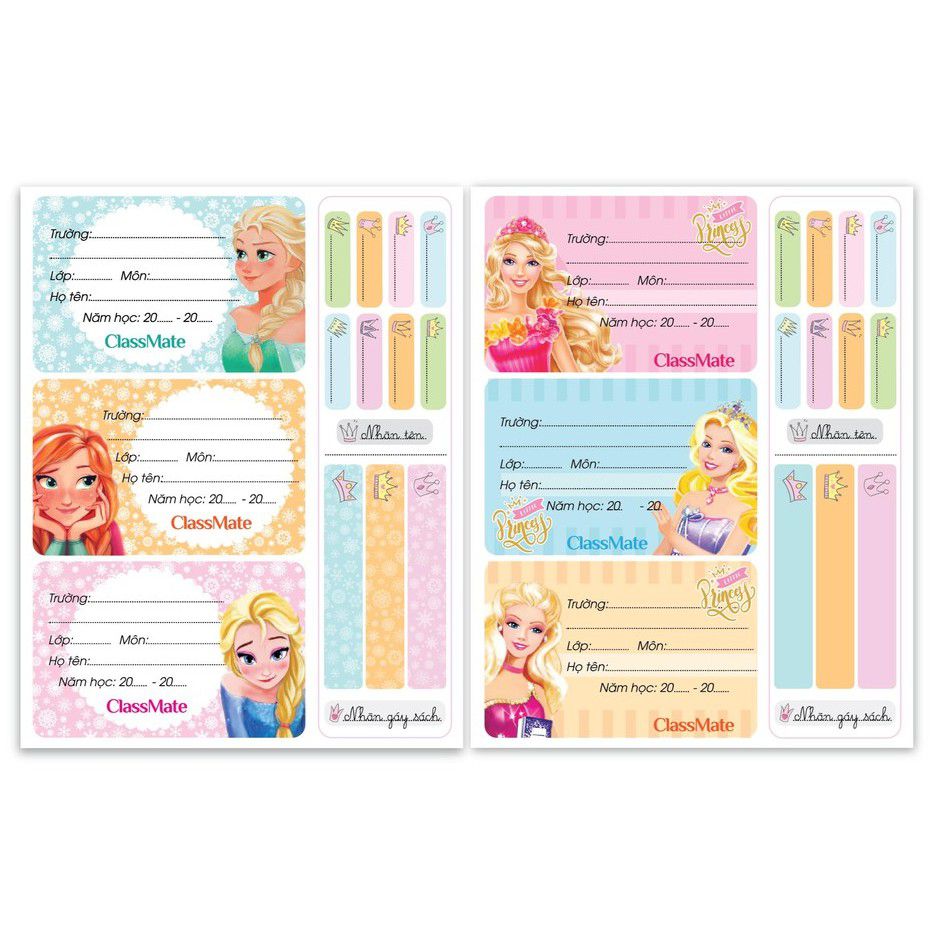 Nhãn vở Classmate Princess CL-NT226 – THẾ GIỚI VĂN PHÒNG PHẨM - ĐỒ DÙNG ...