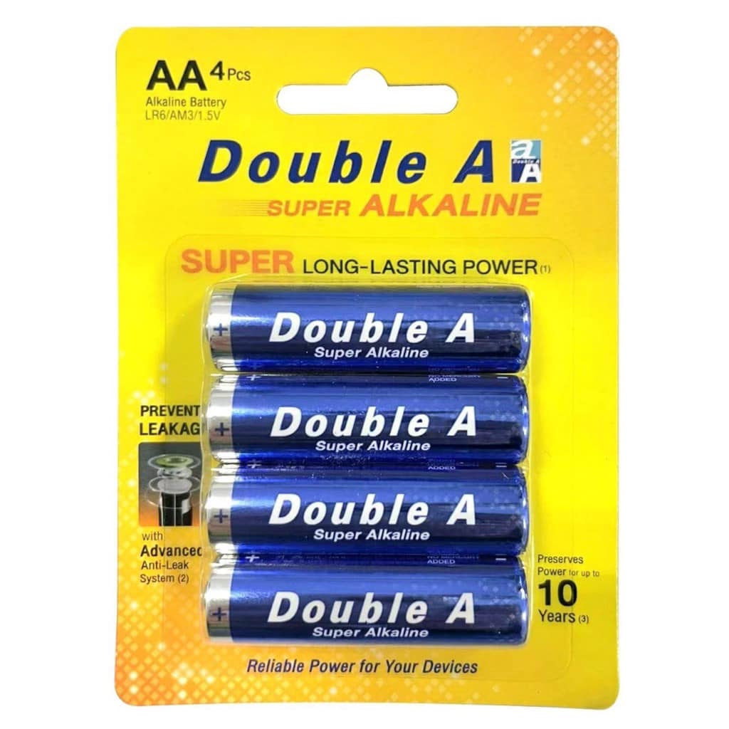 Vỉ 4 viên pin AA Double A Super Alkaline – THẾ GIỚI VĂN PHÒNG PHẨM - ĐỒ ...