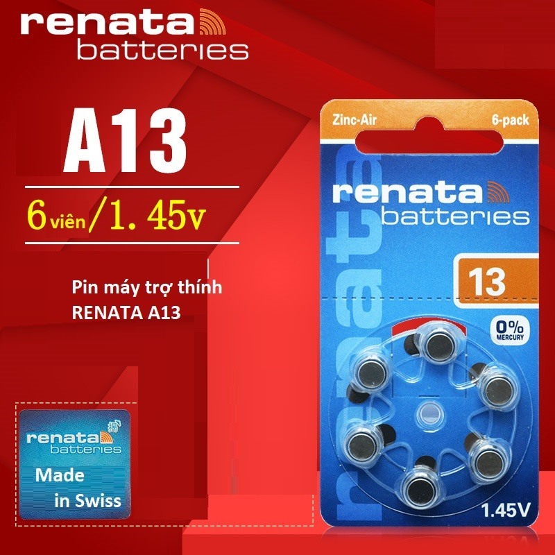 (Chính Hãng) Vỉ 6 Pin Renata PR48 (13) – Pin máy trợ thính – THẾ GIỚI ... (Chính Hãng) Vỉ 6 Pin Renata PR48 (13) – Pin máy trợ thính – THẾ GIỚI ...