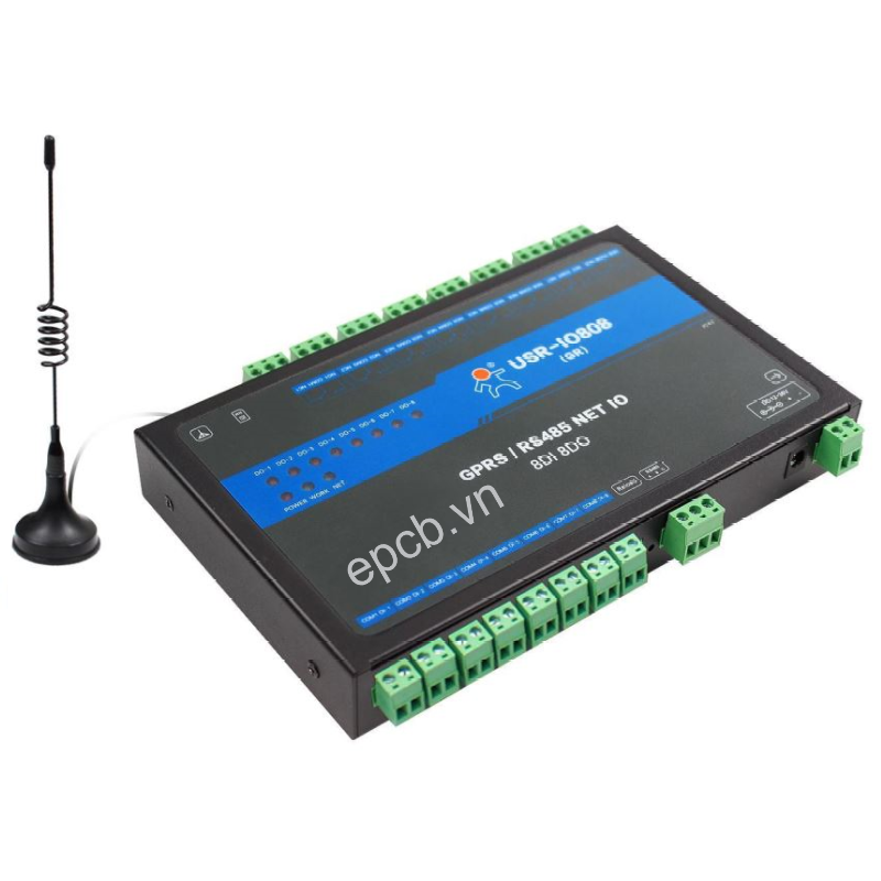 Bộ điều khiển 8 kênh IO qua Ethernet/Wifi USR-IO808-EWR