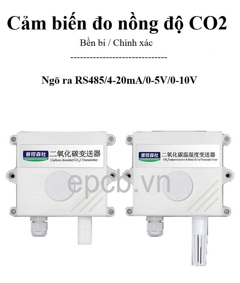 Cảm biến đo nồng độ khí CO2 ES-CO2-01 ( RS485 | 4-20mA | 0-10V )