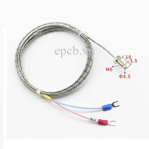 Cảm biến nhiệt độ đầu dò Ren M6 (PT100, K, E)
