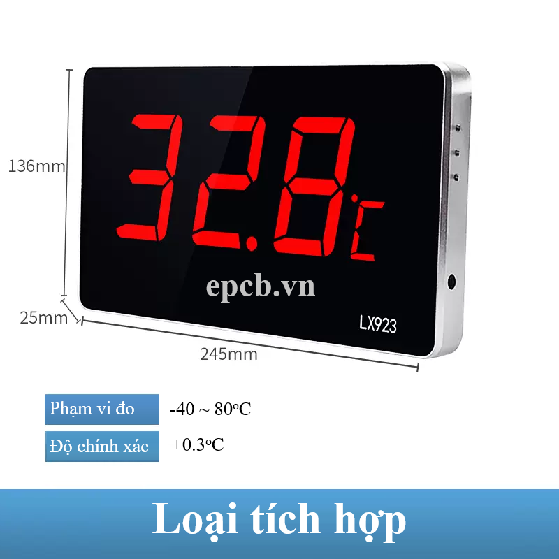 Đồng hồ đo nhiệt độ hiển thị màn hình LED EP-LX923