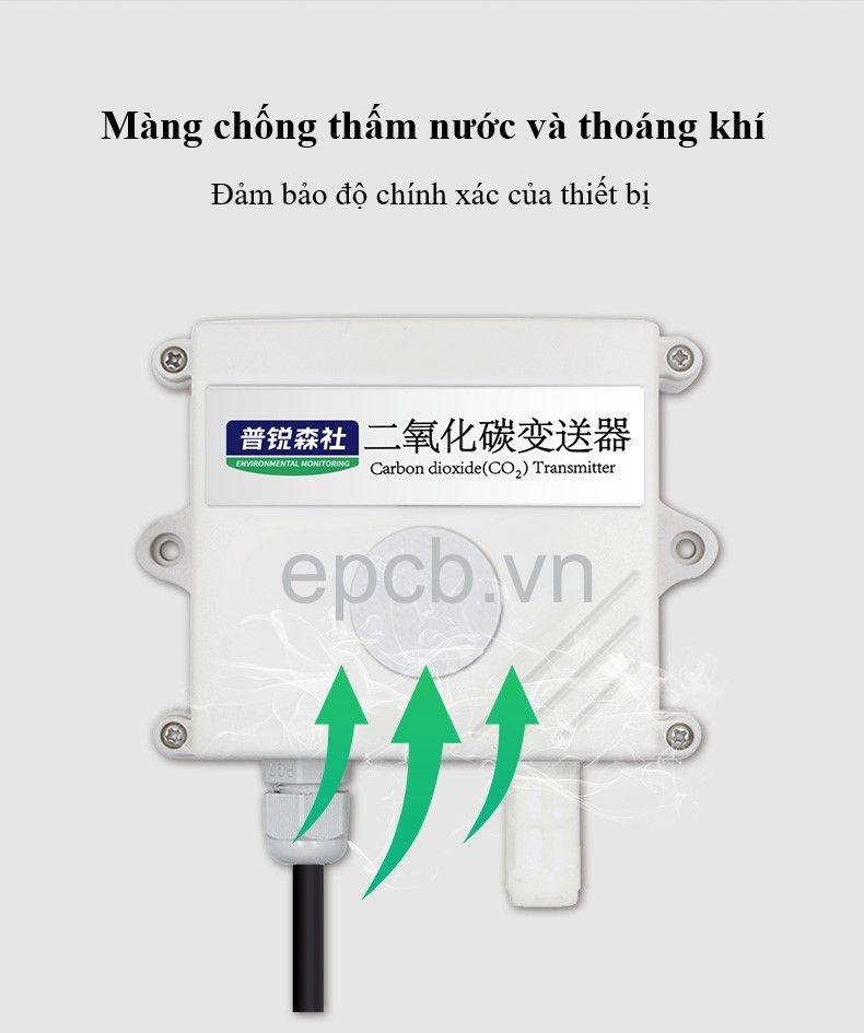 Cảm biến đo nồng độ khí CO2 ES-CO2-01 ( RS485 | 4-20mA | 0-10V )