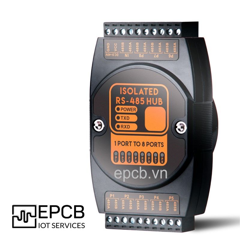 Module mở rộng cổng RS485 1 ngõ vào sang 8 ngõ ra ES-DCM2610B8
