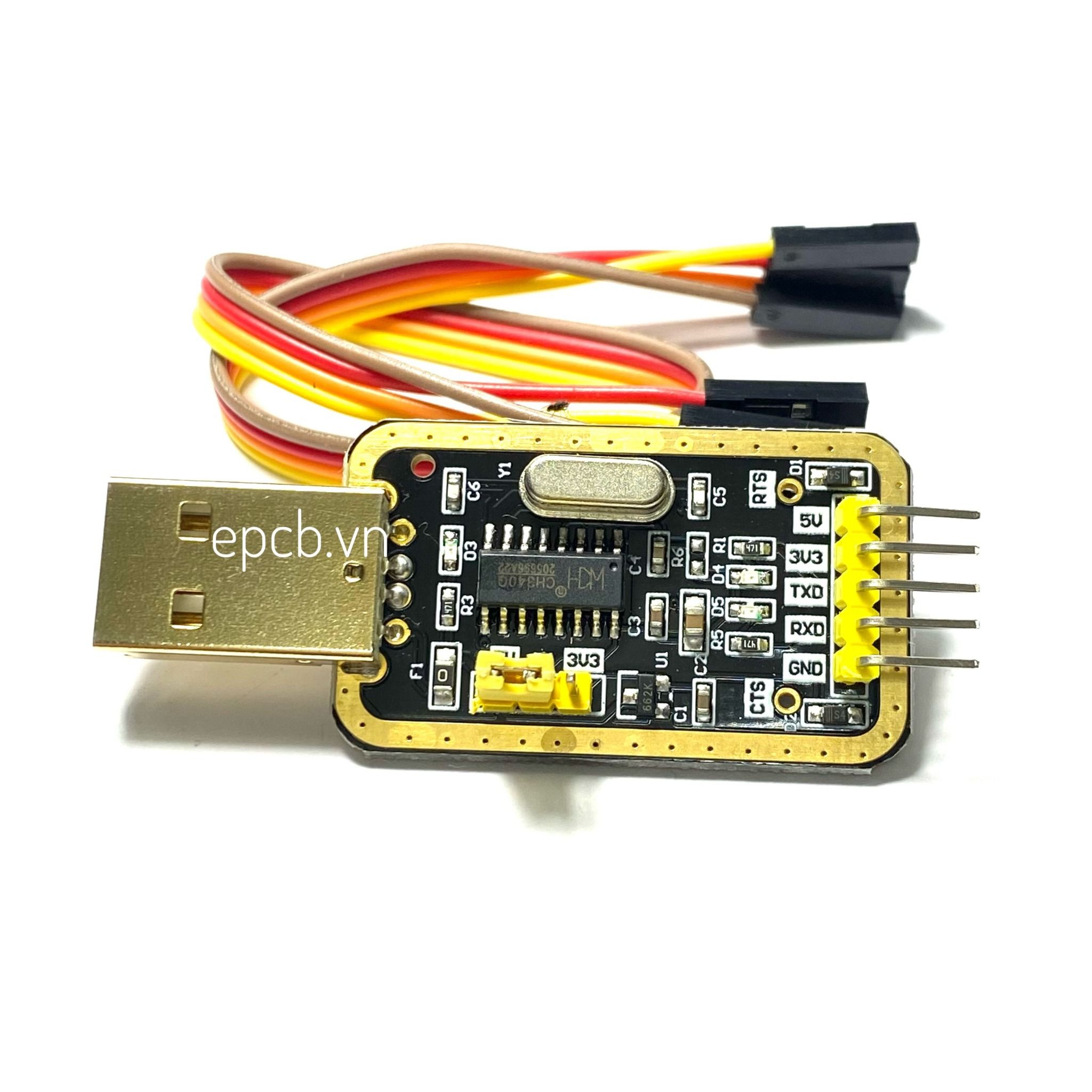 USB UART CH340 Mạ Vàng Tăng Khảng Truyền Nhận Kháng Nhiễu
