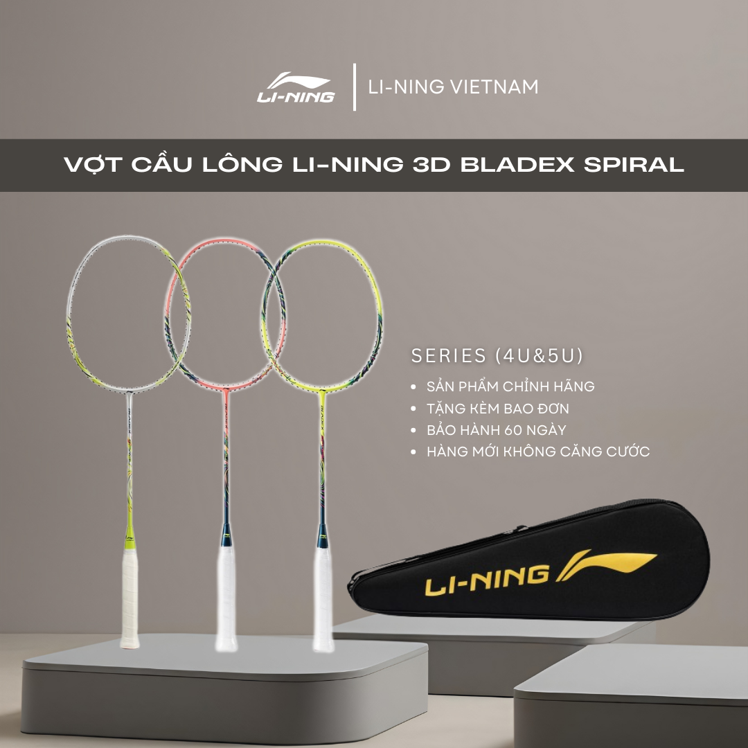 Vợt cầu lông BLADEX SPIRAL Yellow (4U & 5U) AYPT361 – Li-Ning Việt Nam