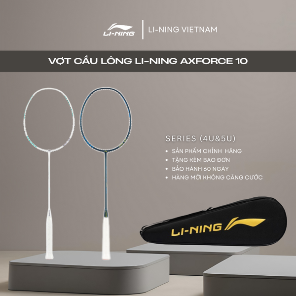 Vợt Cầu Lông Chính Hãng Li-ning AXFORCE 10 (4U & 5U) (Màu Trắng và Xan ...
