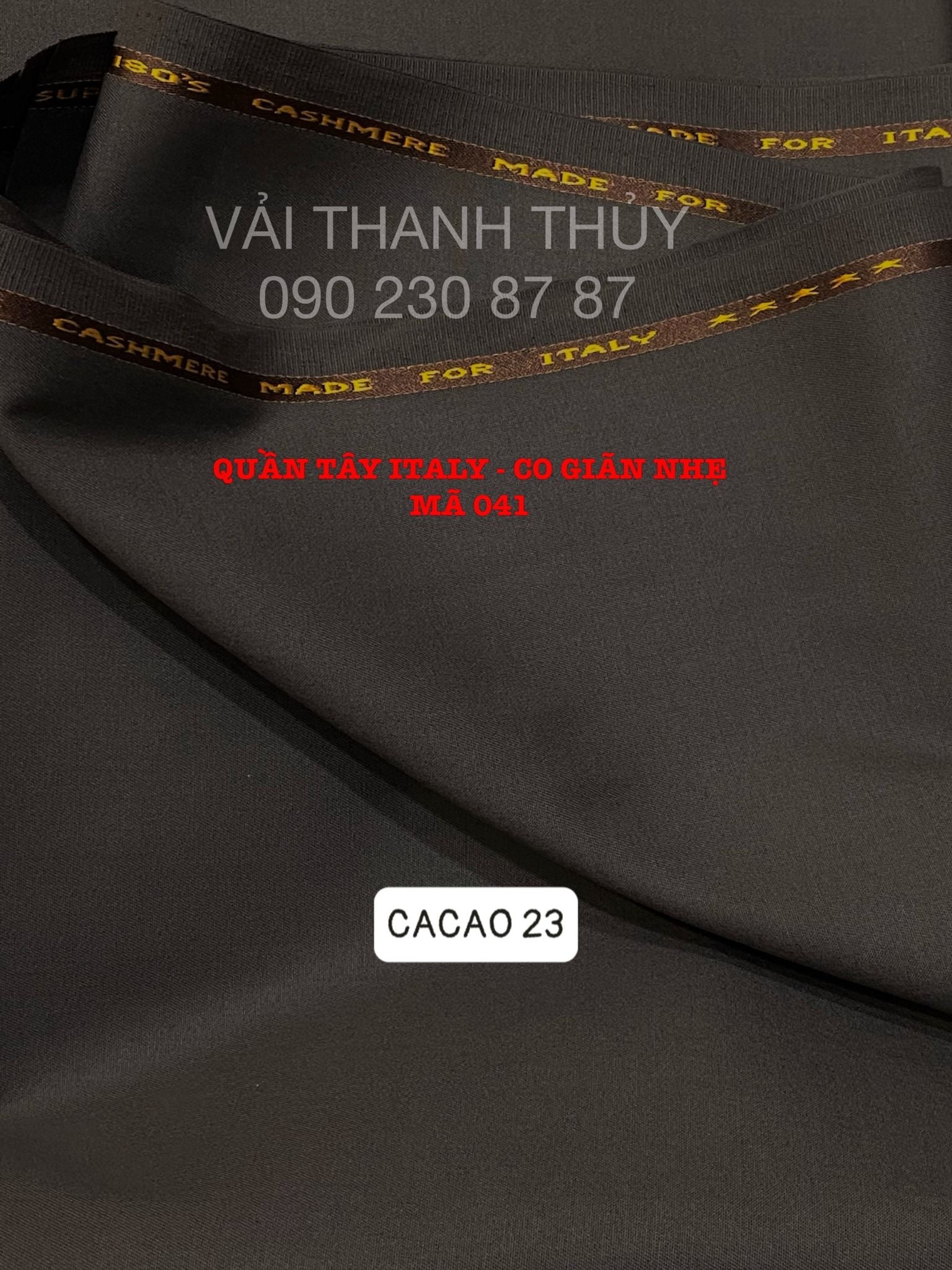 VẢI QUẦN TÂY NAM CASHMERE HÀNG ITALY 5 NGÔI SAO CAO CẤP - KHÔNG CO GIÃ ...