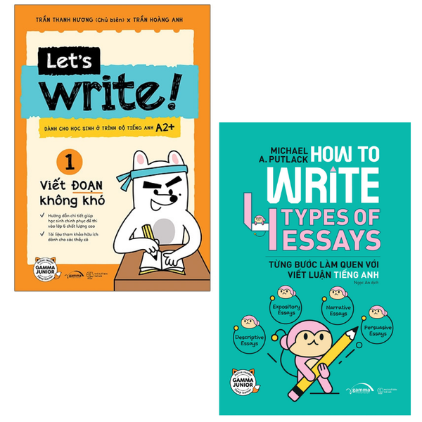 Combo 2 Cuốn: Let’s Write! 01 - Viết Đoạn Không Khó + How To Write 4 T ...