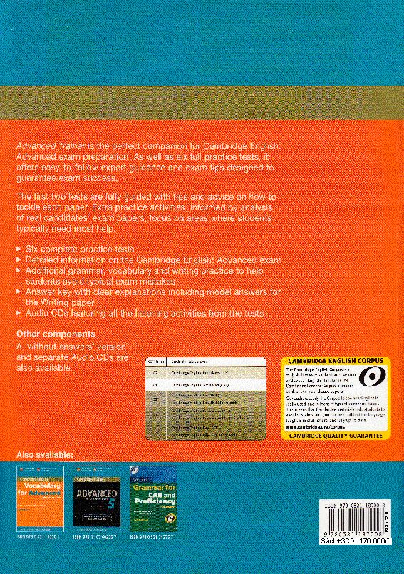 C1 - Advanced Trainer Six Practice Tests with Answers with Audio ...