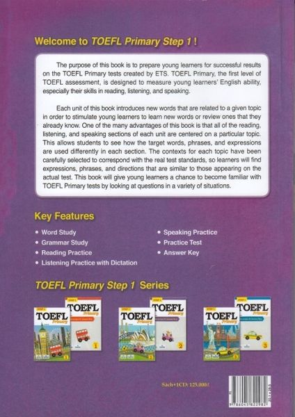TOEFL Primary Step 1 book 2 + Key – nhasachthanhdung