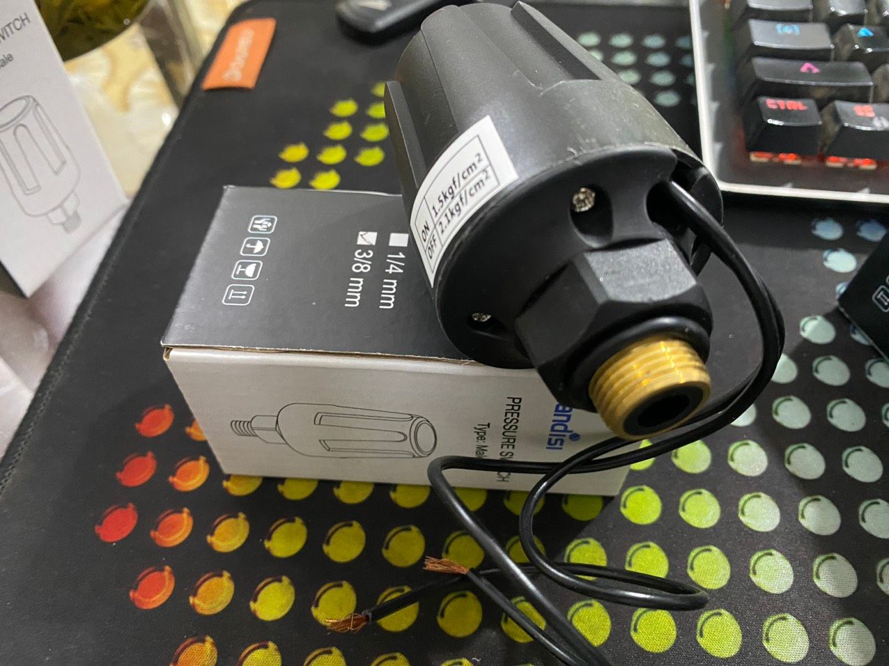 Rơ le máy bơm tăng áp chính hãng Landisi (dùng cho mọi dòng bơm) ren t ...